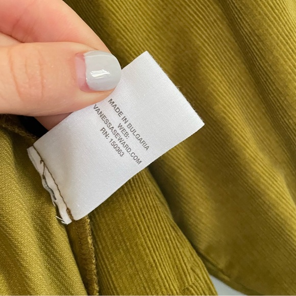 Vanessa Seward | Pants & Jumpsuits | Venessa Seward Tall Corduroy Green ...